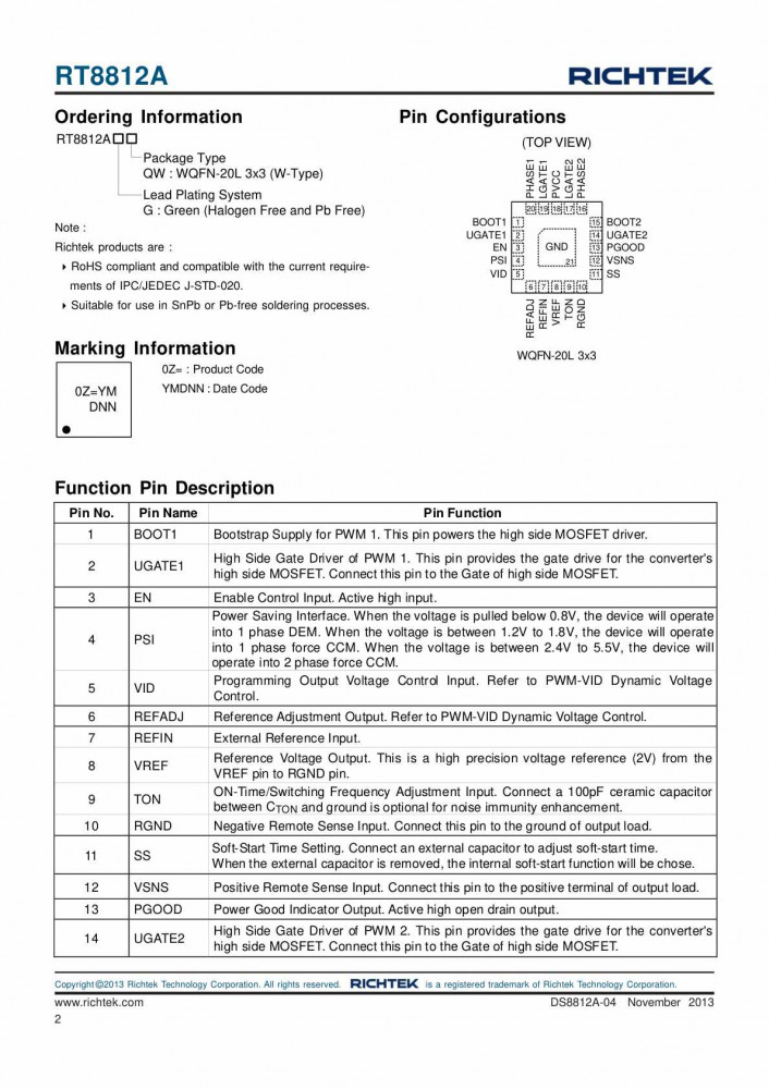 RT8812A datasheet page 2