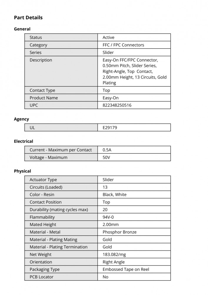 Product documentation image 2 for MOLEX 527451397