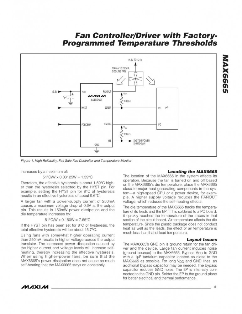 MAX6665 technical document page 5