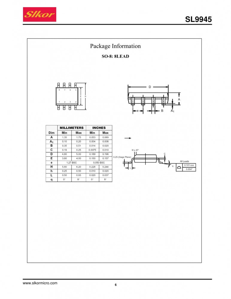 SL9945 datasheet page 6