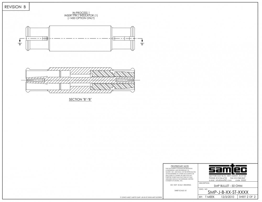 Samtec SMP bullet drawing page 2