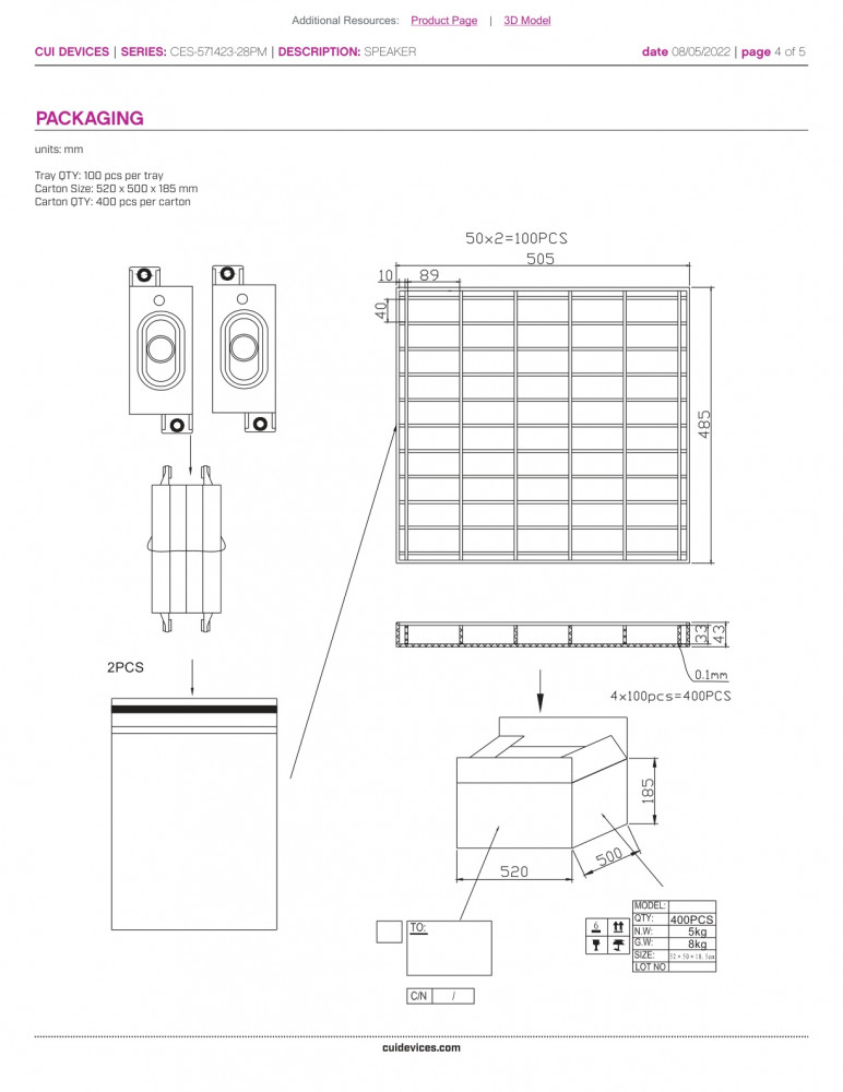 CES-571423-28PMB datasheet page 4