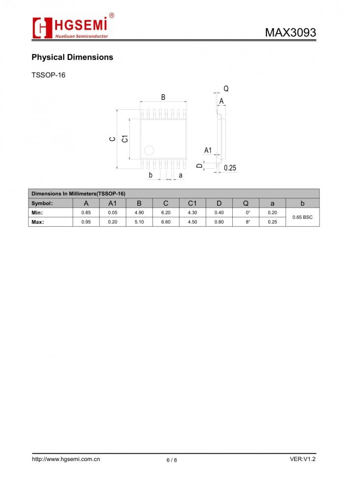 MAX3093M/TR datasheet page 6