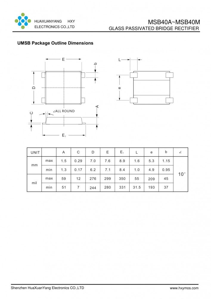 MSB40M datasheet page 3
