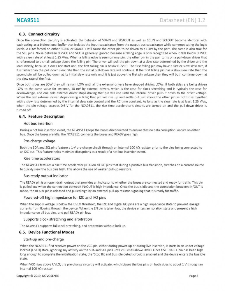 NCA9511-DSPR datasheet page 8