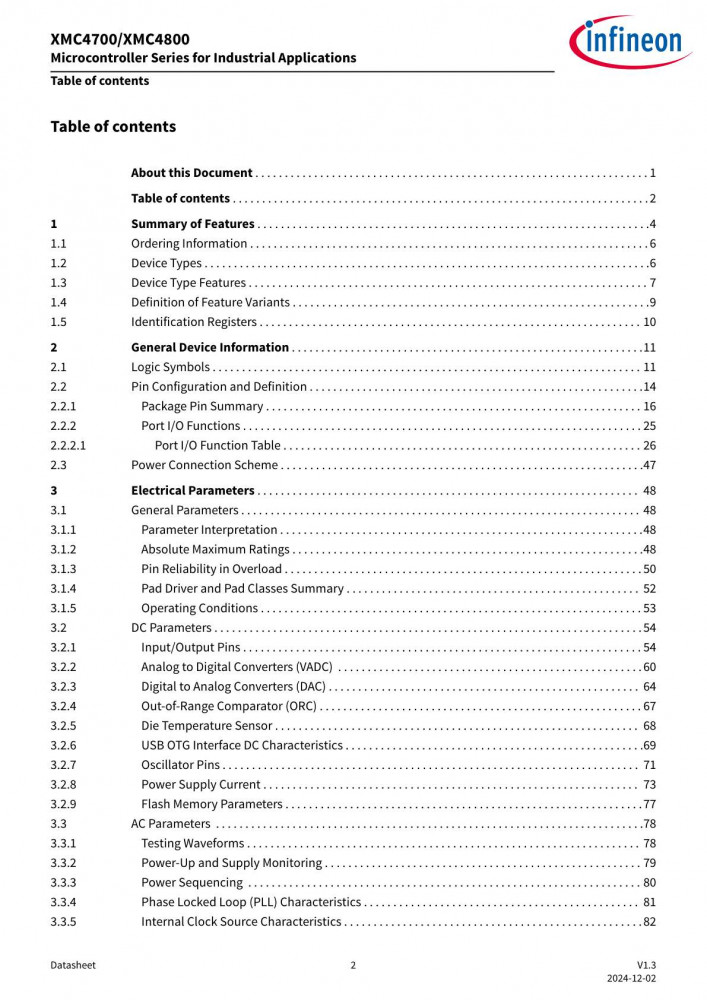 XMC4700 XMC4800 datasheet page 2