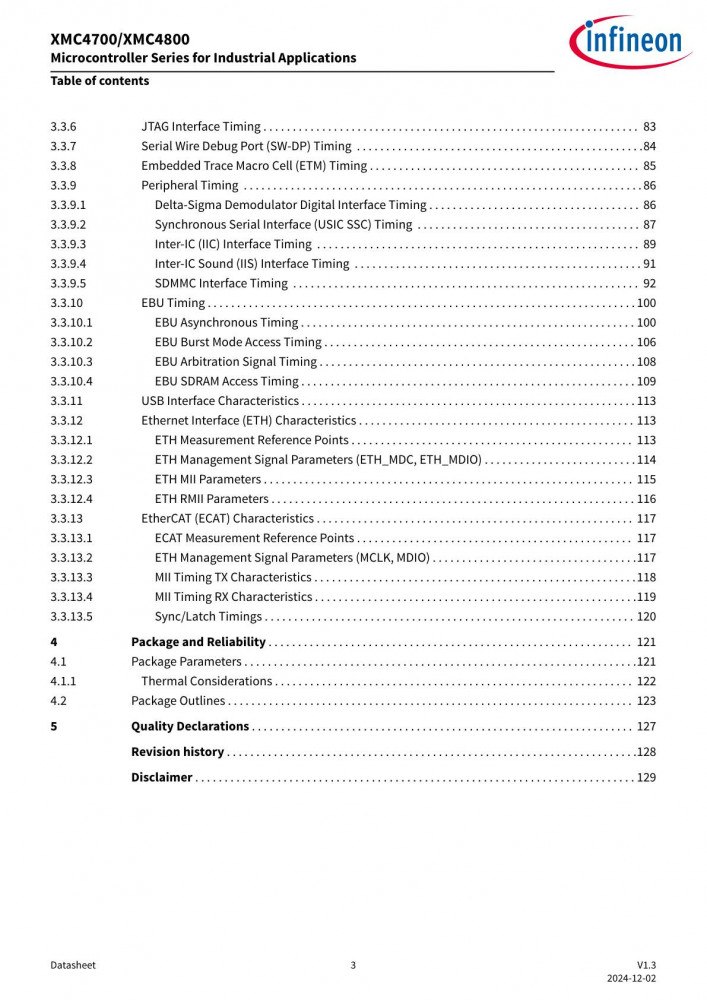 XMC4700 XMC4800 datasheet page 3