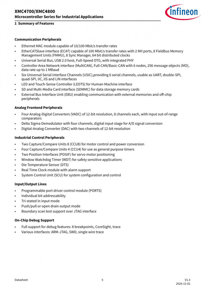 XMC4700 XMC4800 datasheet page 5