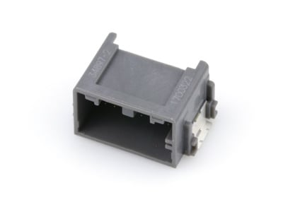Mini50 Unsealed Vertical Header, UL 94 HB, Dual Row, 24 Circuit, Polarization Option C, Dark Gray, Tube
