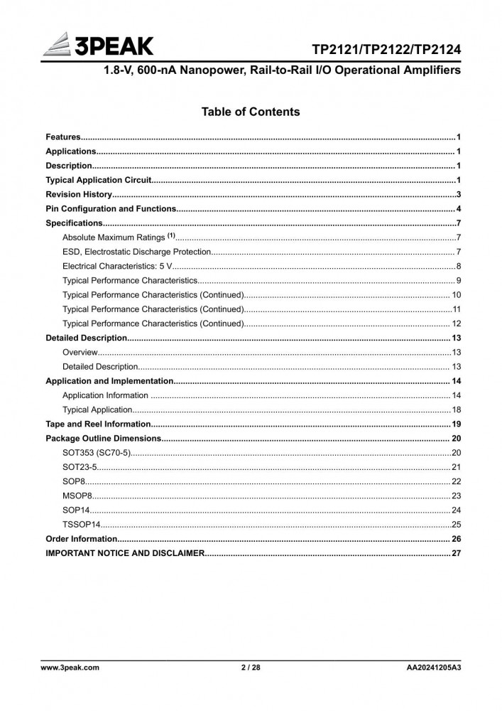TP2124-SR datasheet page 2