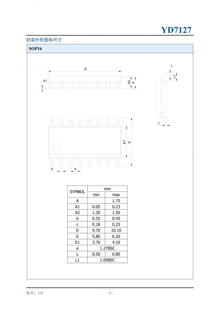 YD7127 datasheet page 9