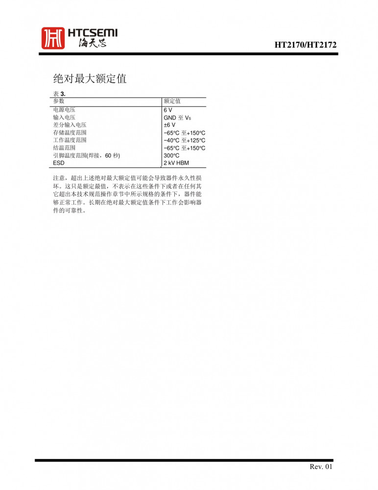 HT2172ARZ technical document page 4