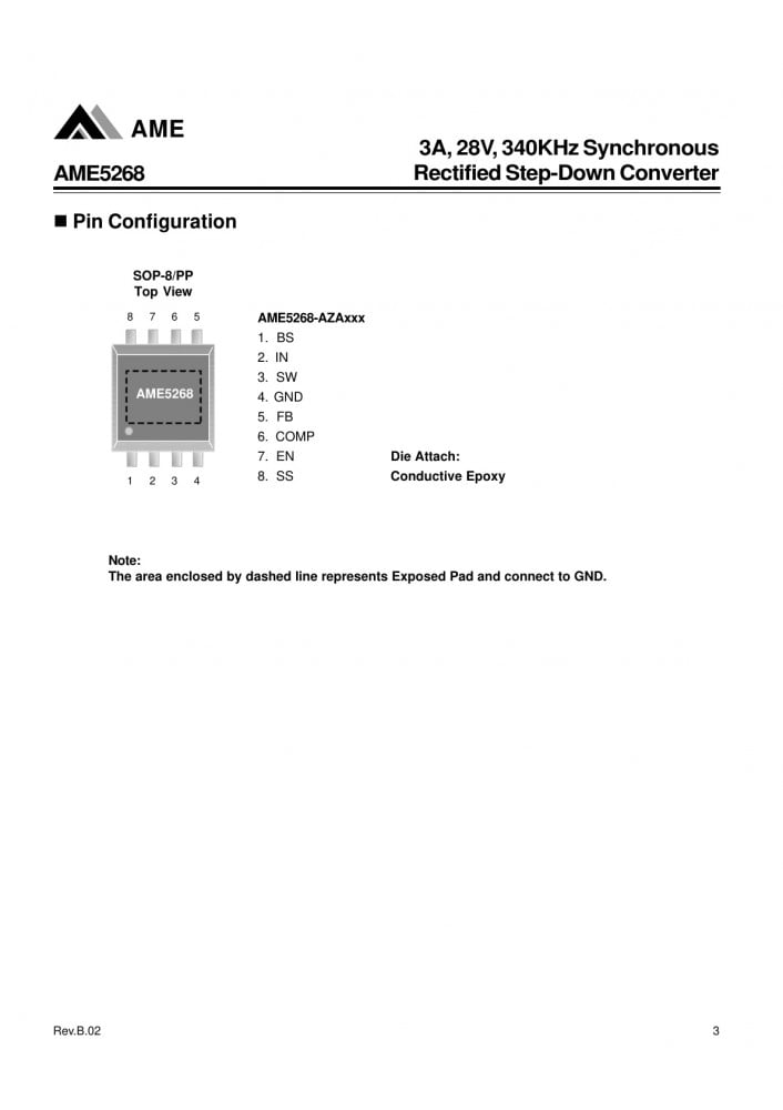 AME5268-AZAADJ datasheet page 3