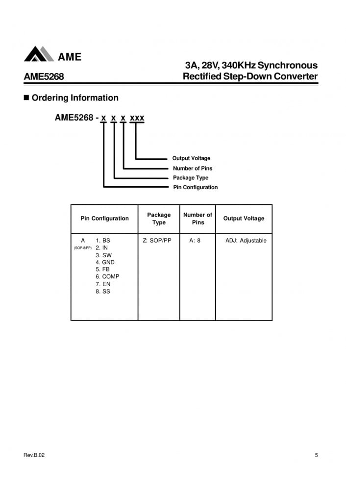 AME5268-AZAADJ datasheet page 5