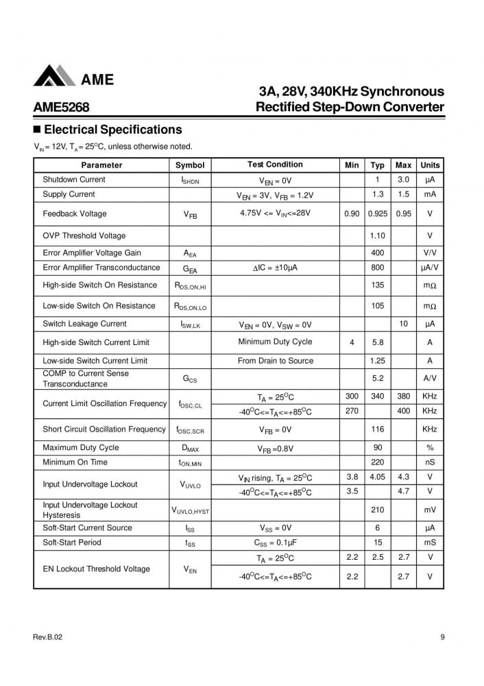 AME5268-AZAADJ datasheet page 9