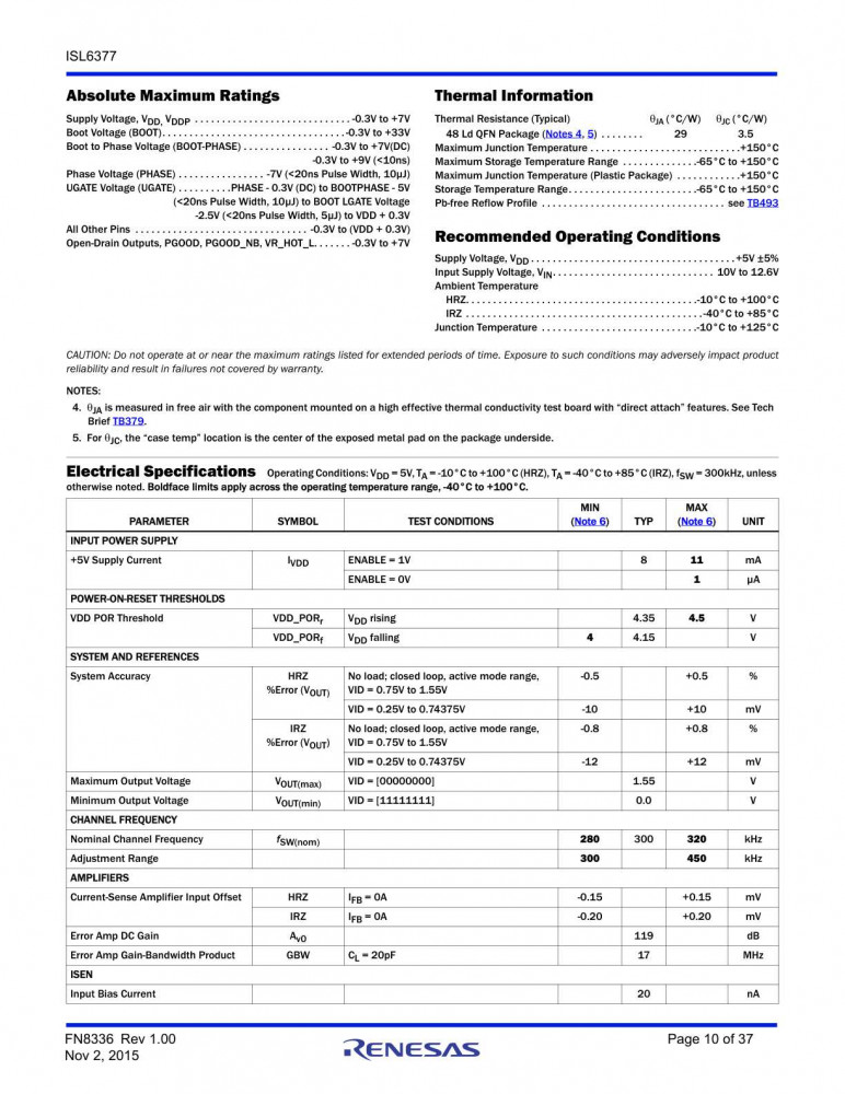 ISL6377IRZ technical document page 10