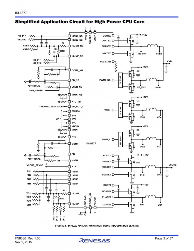 ISL6377IRZ technical document page 3