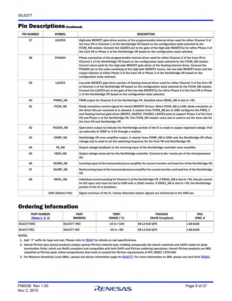 ISL6377IRZ technical document page 9