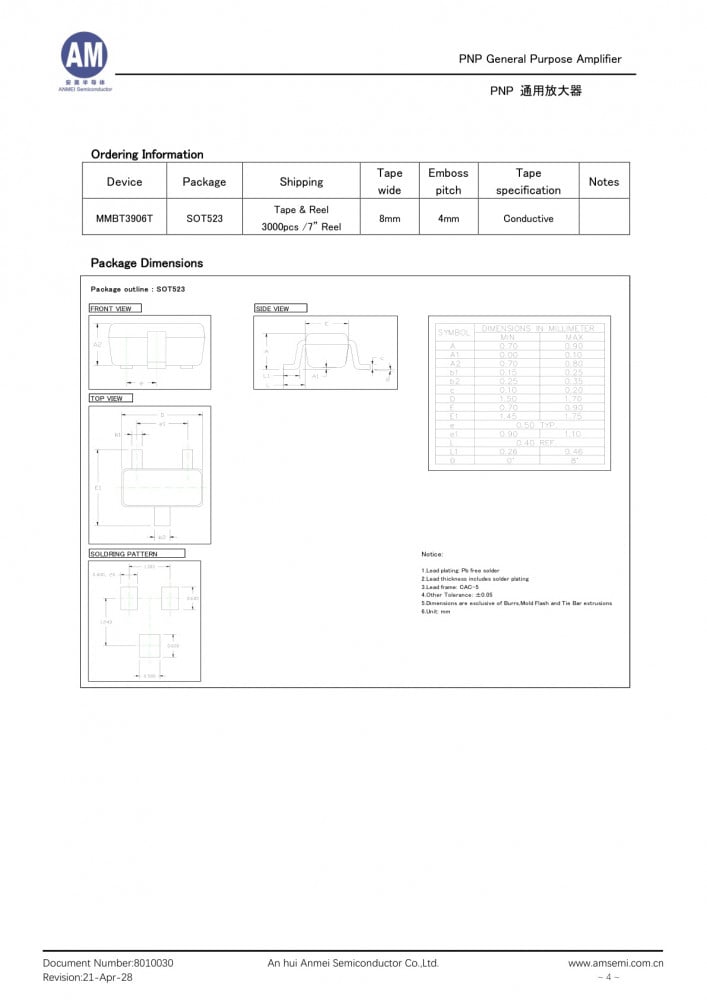 MMBT3906T datasheet page 4