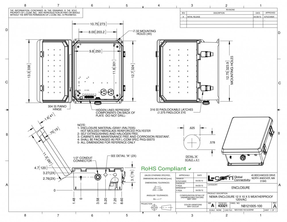 L-com NB121005-100 technical document page