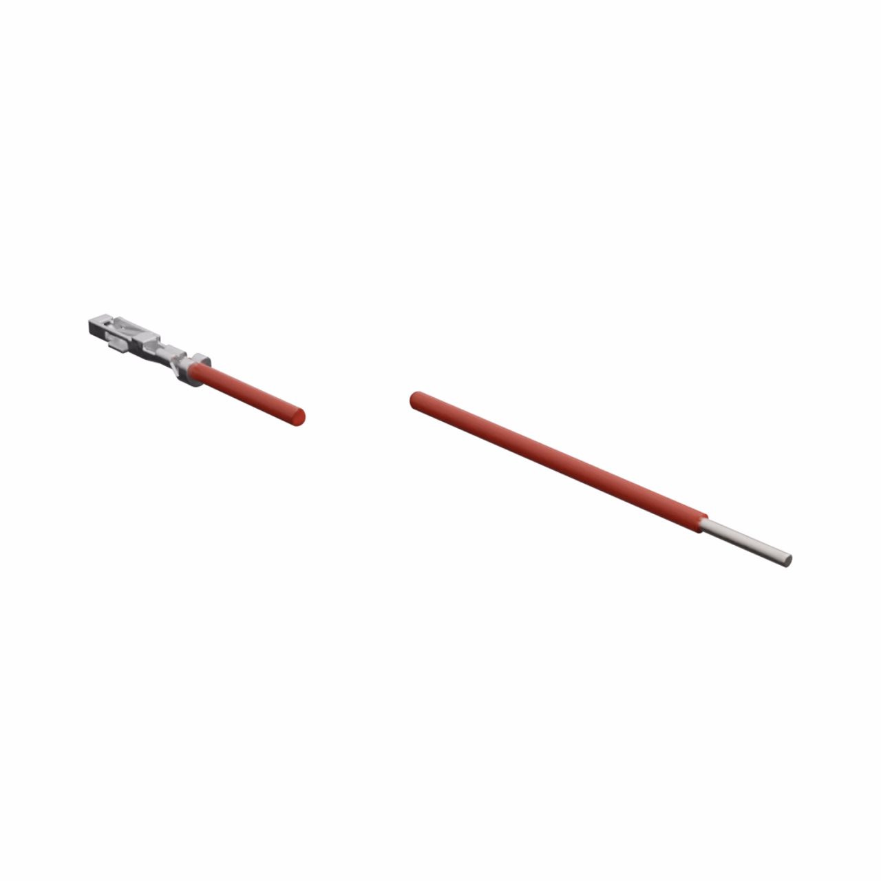 Pre-Crimped Lead iGrid-Female-to-Pigtail, Tin (Sn) Plating, 450.00mm Length, 26 AWG, Red for sale