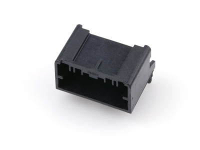 Mini50 Unsealed Right-Angle Header, UL 94 HB, Single Row, 4 Circuit, Polarization Option A, Black, Tape and Reel