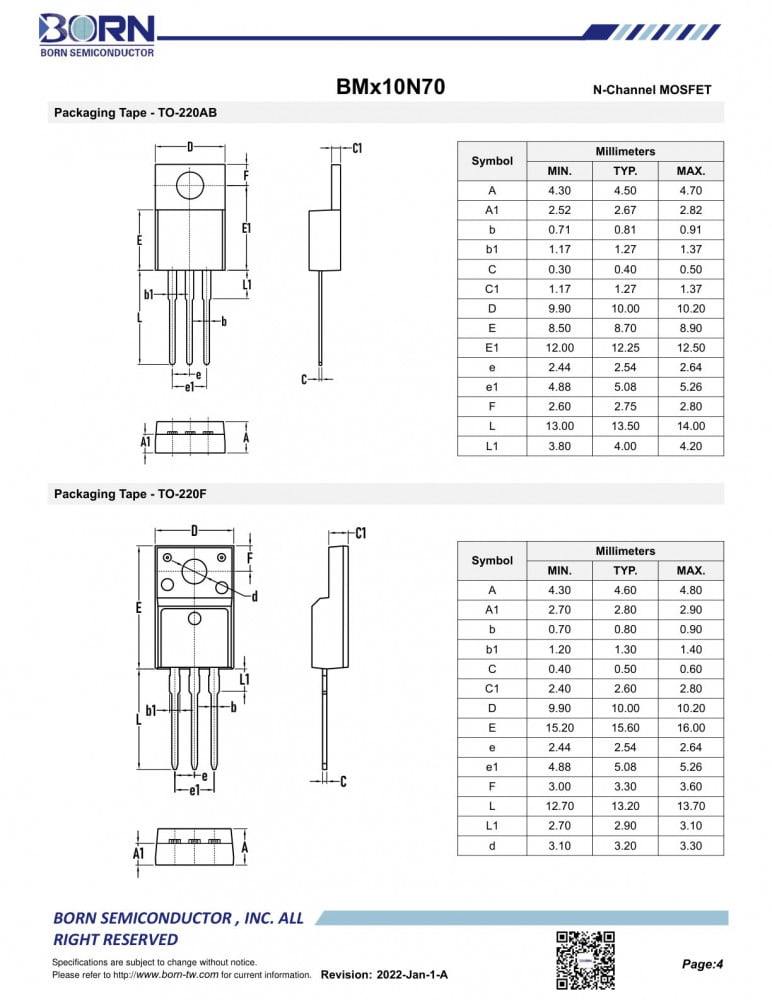 BMF10N70G datasheet page 4