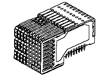 GbX L-Series Daughtercard Wafer Module, 40 Circuits, Right-Angle, with Select Gold (Au) Plating 0.76µm, Lead-Free for sale