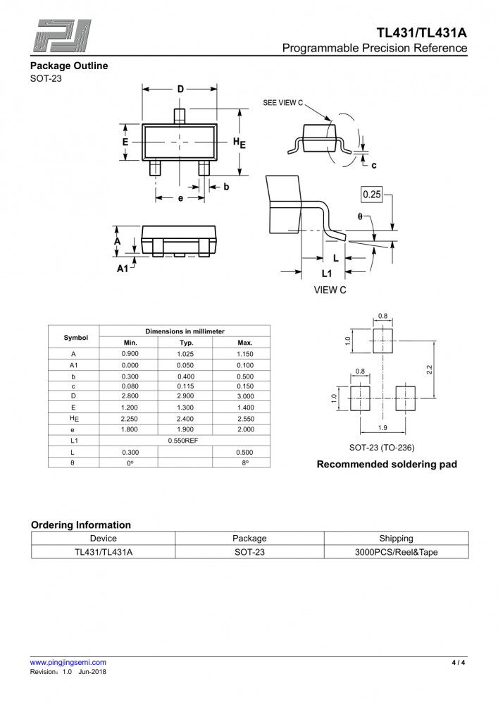 PJSEMI TL431A datasheet page 4