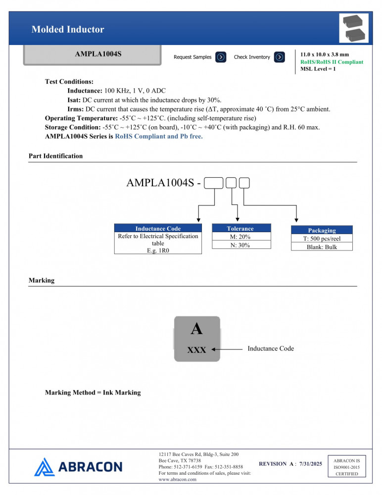 AMPLA1004S product document page 2