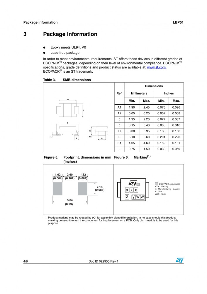 LBP01 series datasheet page 4