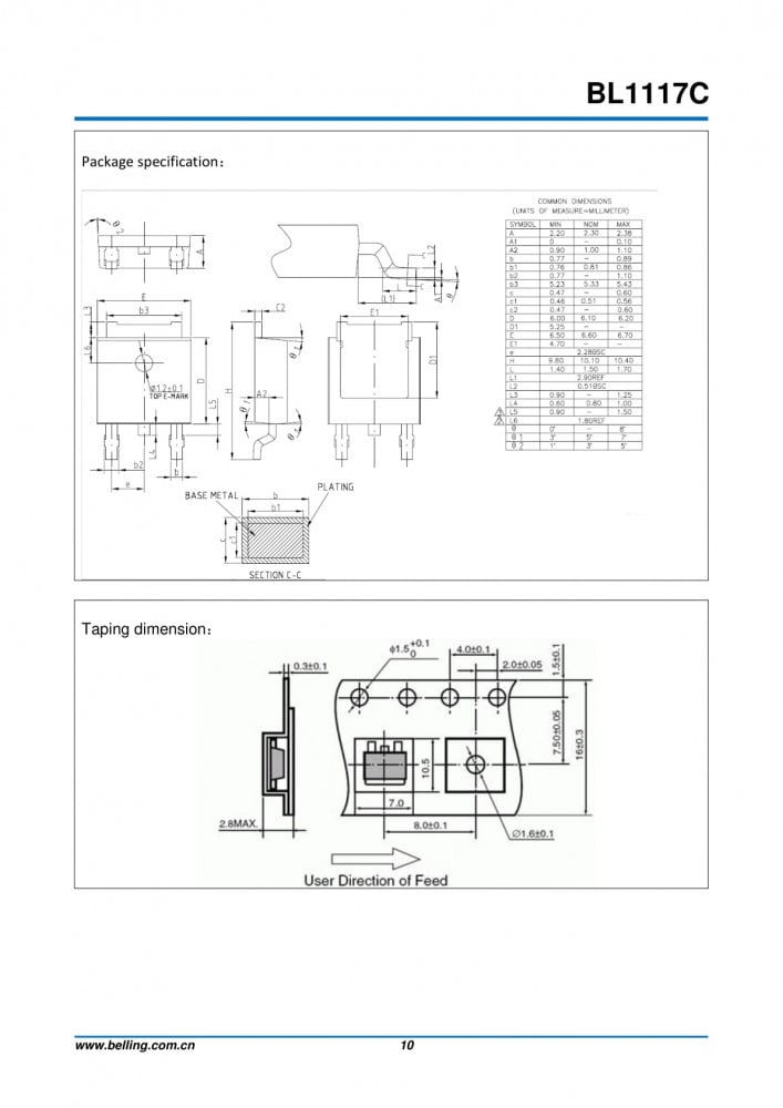 BL1117C datasheet page 10
