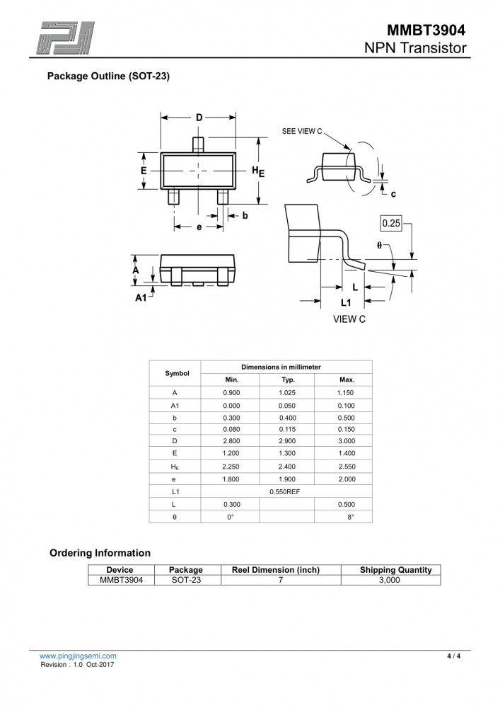 MMBT3904 technical document page 4