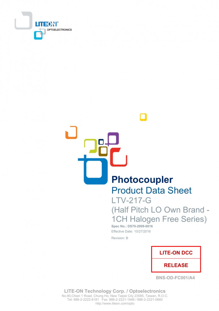 LTV-217-C-G datasheet page 1