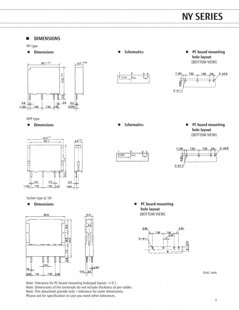 NY Series datasheet page 5