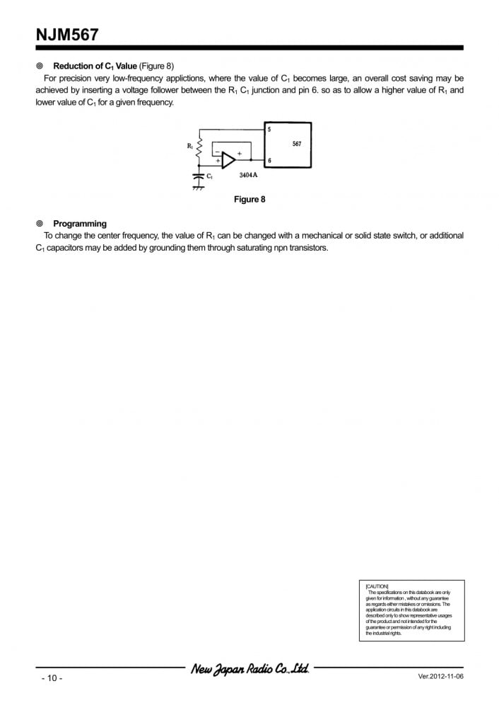 NJM567D datasheet page 10