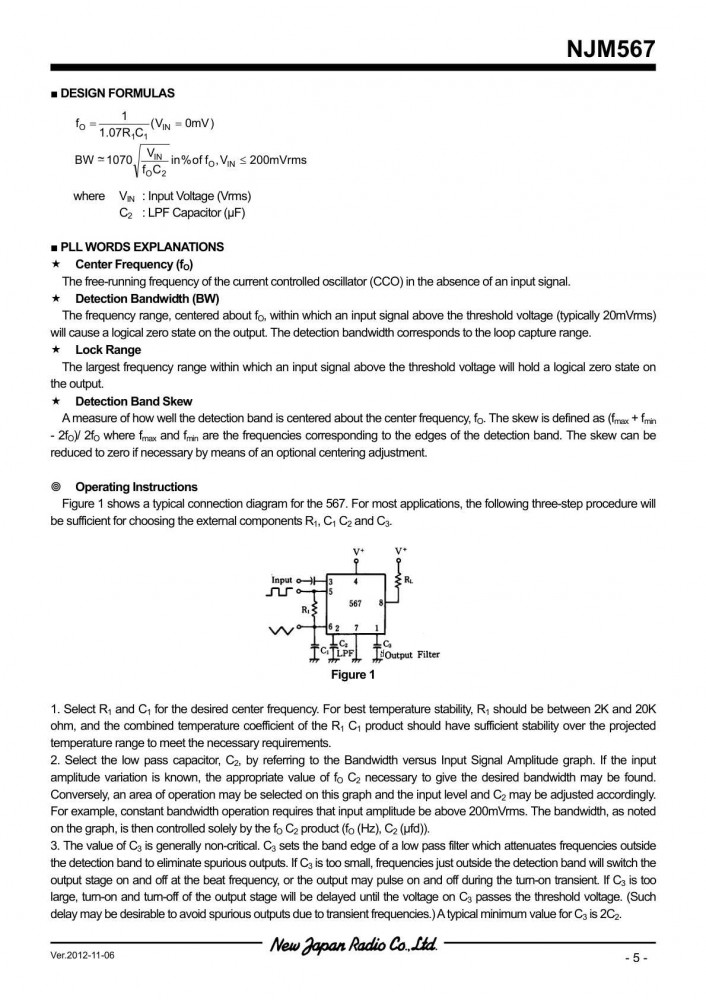 NJM567D datasheet page 5