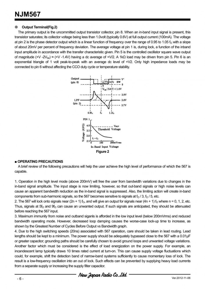 NJM567D datasheet page 6
