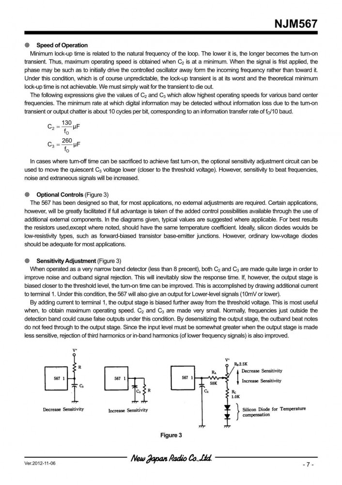 NJM567D datasheet page 7