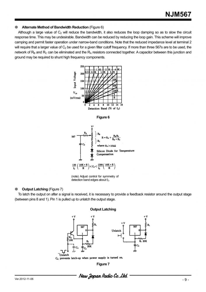 NJM567D datasheet page 9