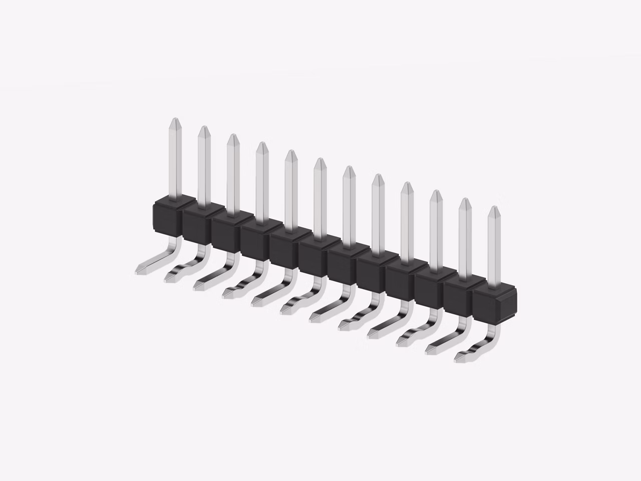 KK 254 Breakaway Header, Right-Angle Surface Mount Compatible, 12 Circuits, Tin (Sn) Plating, Mating Pin Length 6.20mm, with Kinked PC Tails, Bag for sale