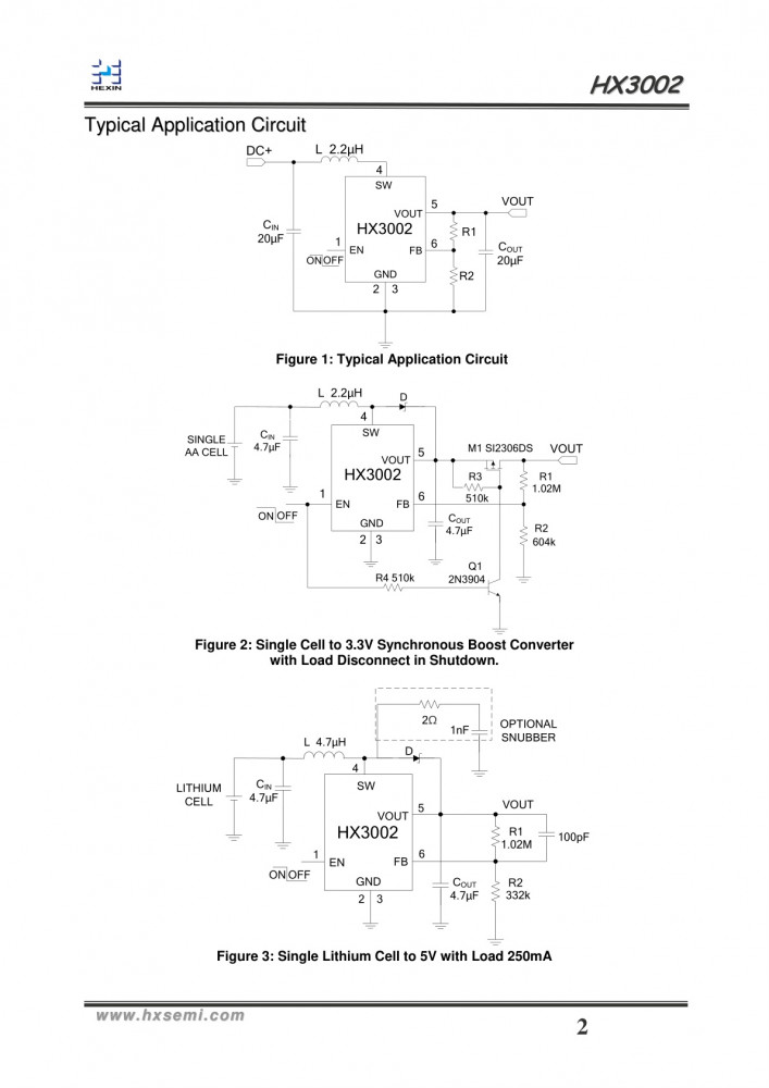 HX3002 datasheet page 2