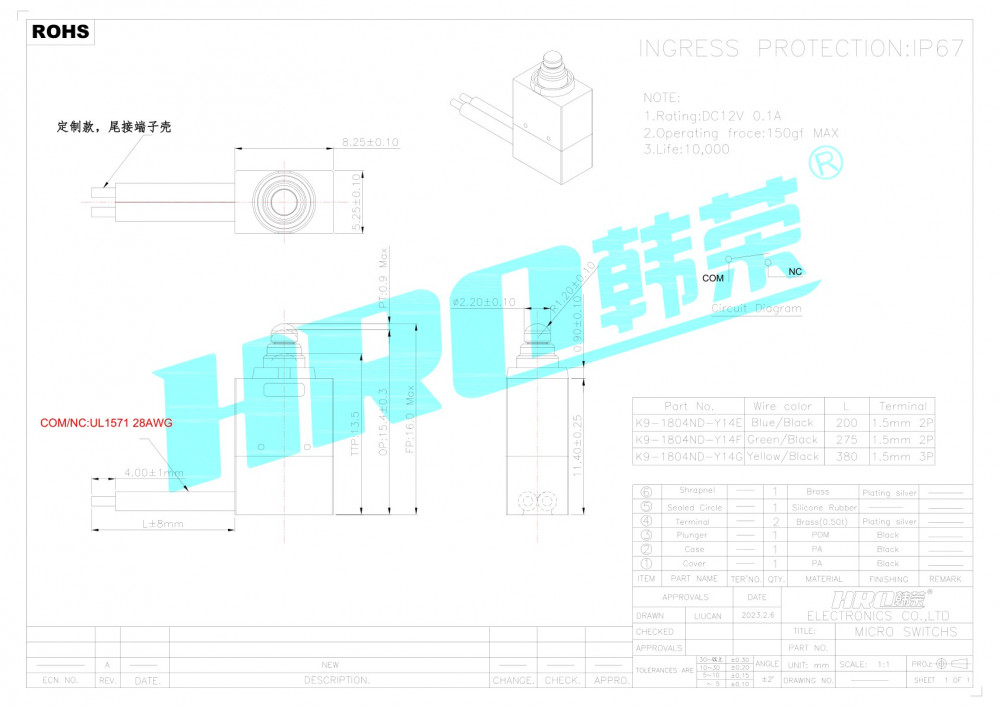 K9-1804A3-R1 technical drawing page 1