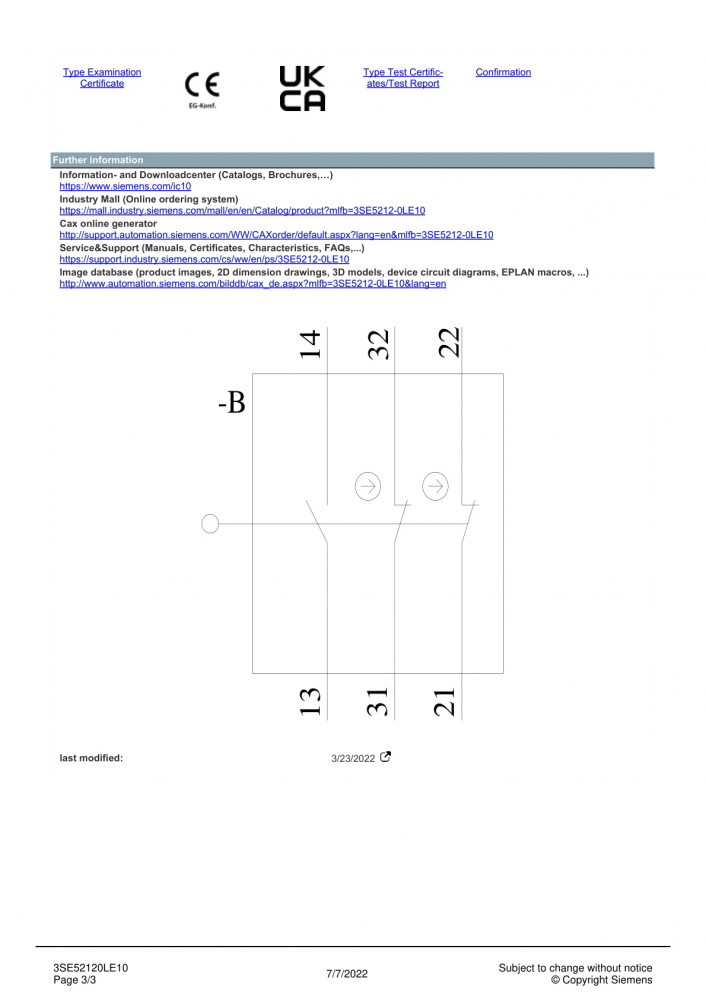 3SE52120LE10 datasheet page 3