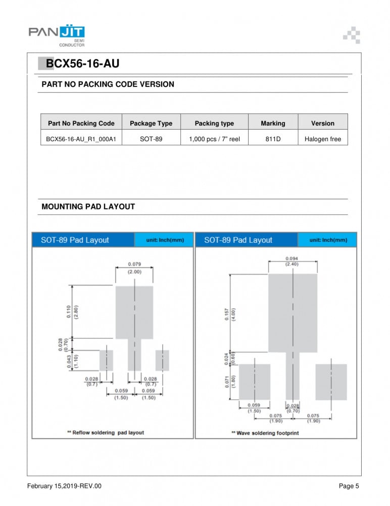 BCX56-16-AU technical document page 5
