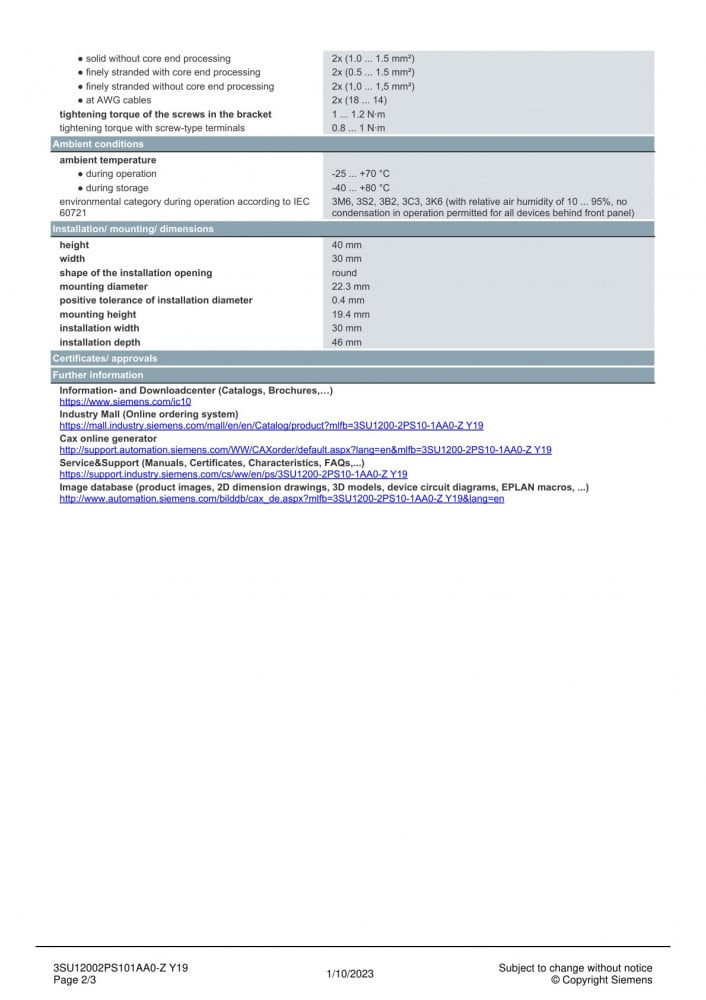 SIEMENS A6X30146097 technical document page 2