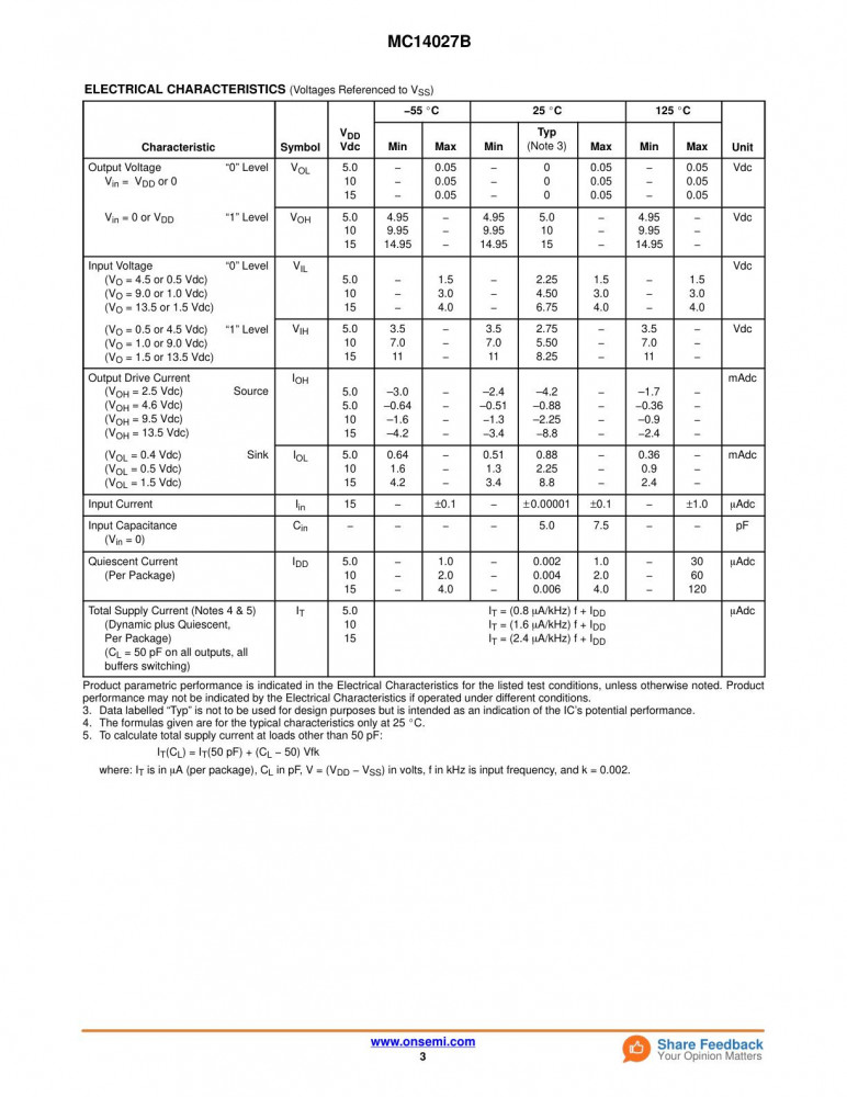 MC14027B technical document page 3