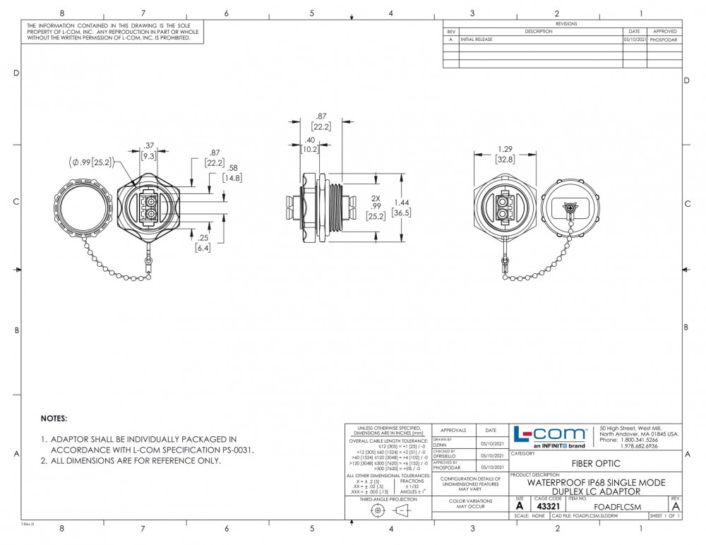 L-com FOADFLCSM technical document preview