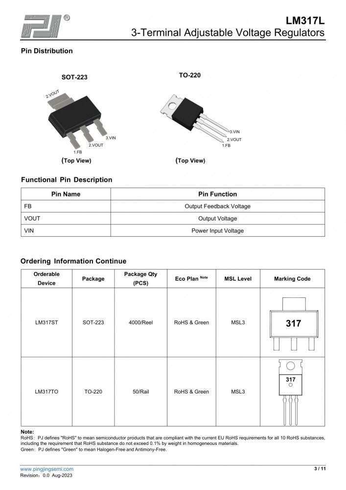 LM317ST datasheet page 3