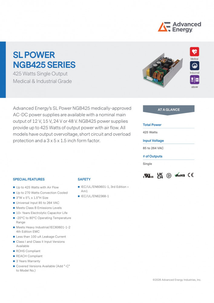 NGB425 datasheet page 1